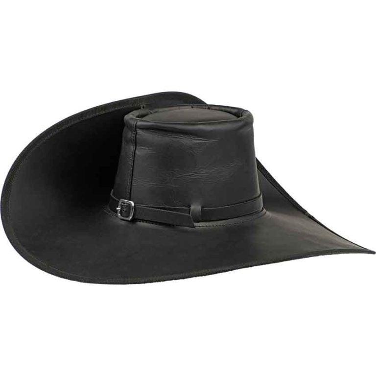 Leather Cavalier Hat - 200552 - Medieval Collectibles