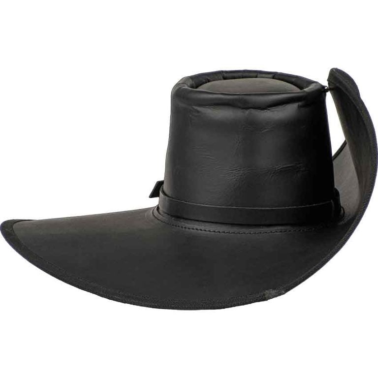 Leather Cavalier Hat - 200552 - Medieval Collectibles