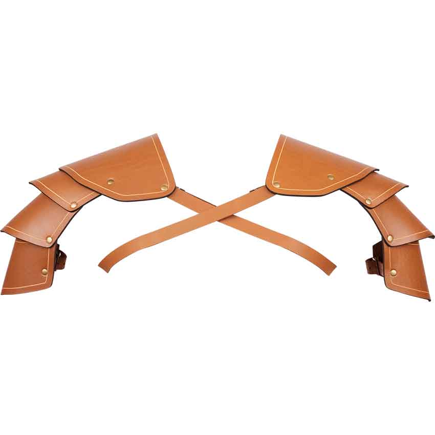 Knights Leather Spaulders - DK5111 - Medieval Collectibles