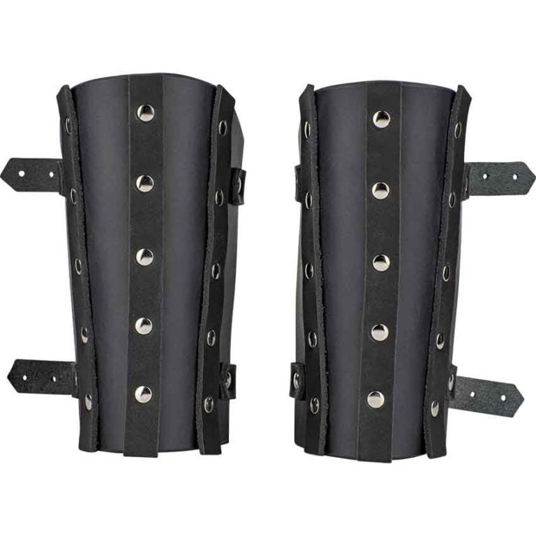 Banded Leather Arm Bracers - DK6008 - Medieval Collectibles
