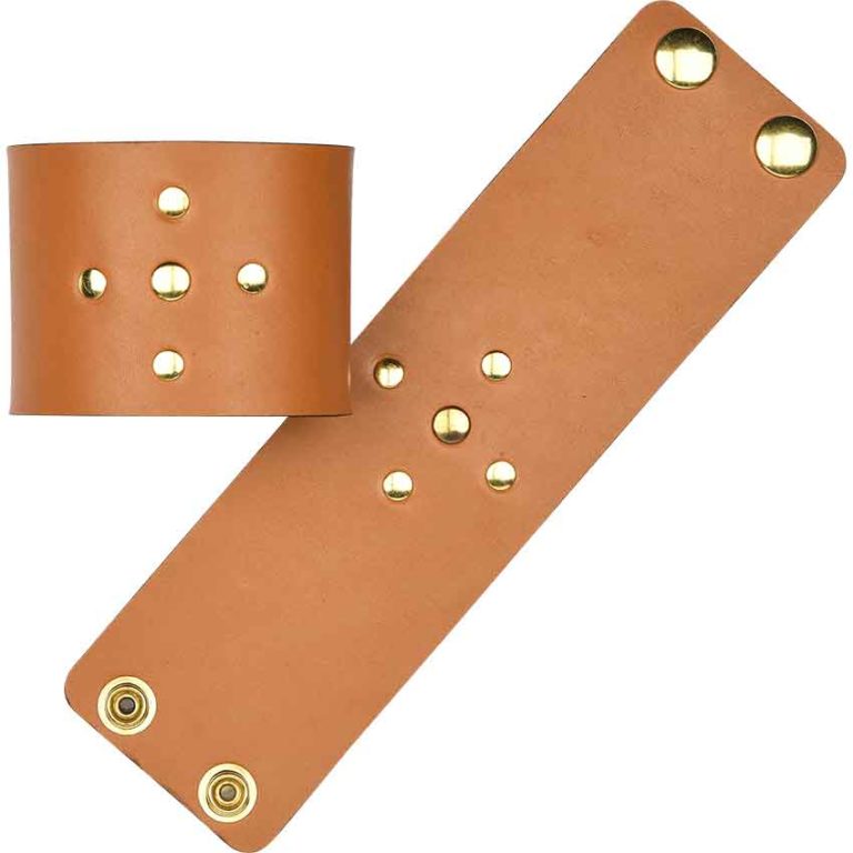 Crusader Cross Leather Wrist Cuffs - DK6018 - Medieval Collectibles