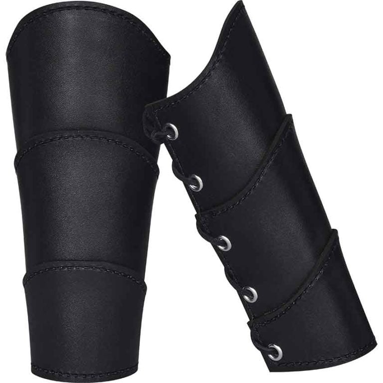 Classic Warrior Leather Arm Bracers - DK6033 - Medieval Collectibles