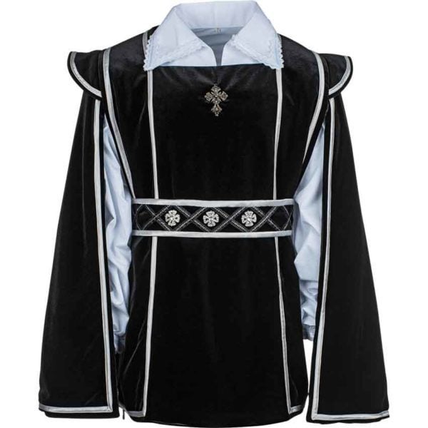 Black and Silver French Styled Tabbard - MCI-255 - Medieval Collectibles