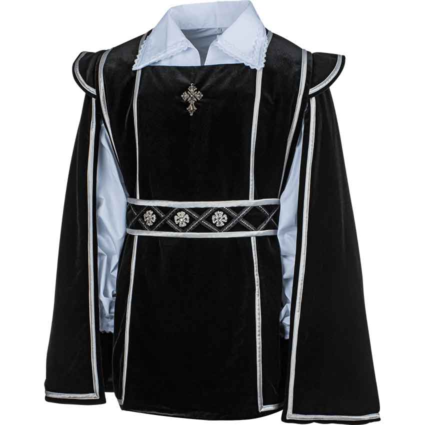 Black and Silver French Styled Tabbard - MCI-255 - Medieval Collectibles