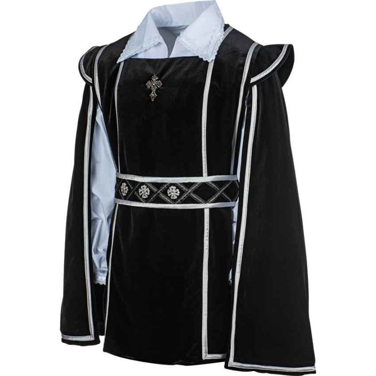 Black and Silver French Styled Tabbard - MCI-255 - Medieval Collectibles