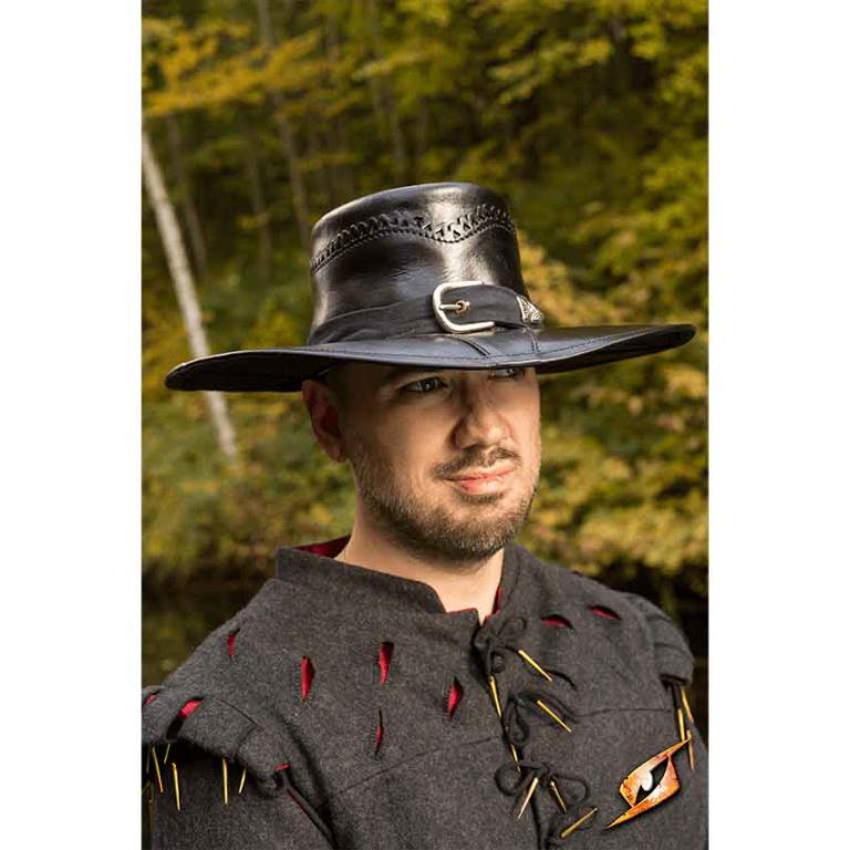 Leather Witch Hunter Hat - MCI-3074 - Medieval Collectibles