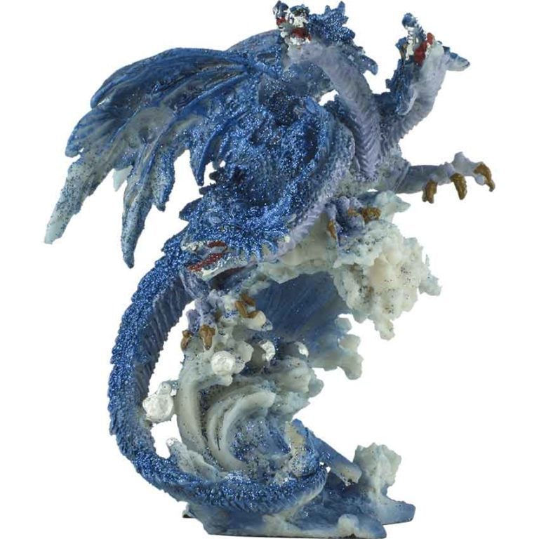 Blue Dragon with LED Crystal Stone Statue