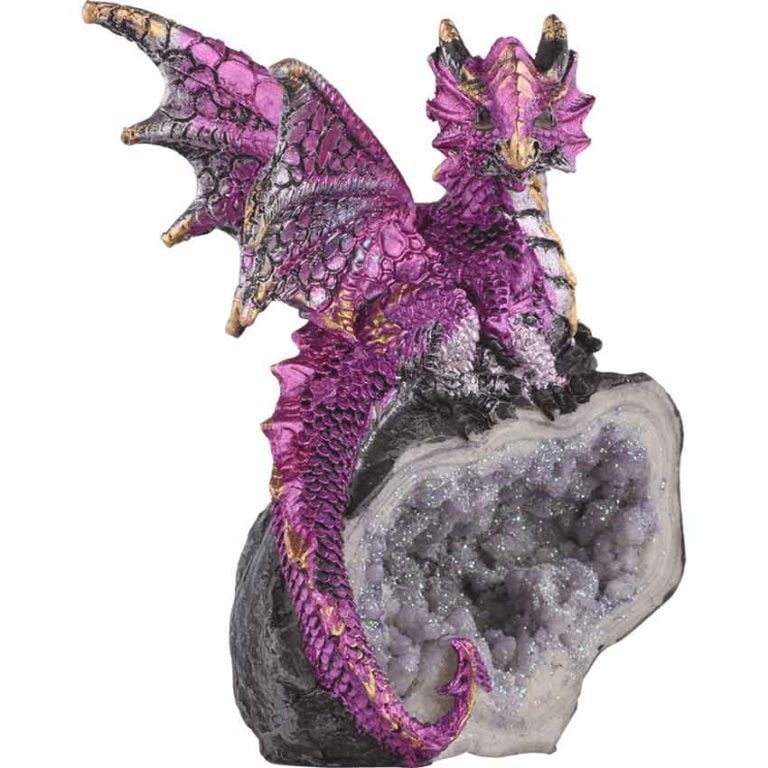 Purple Dragon Crystal Statue - 05-71813 - Medieval Collectibles