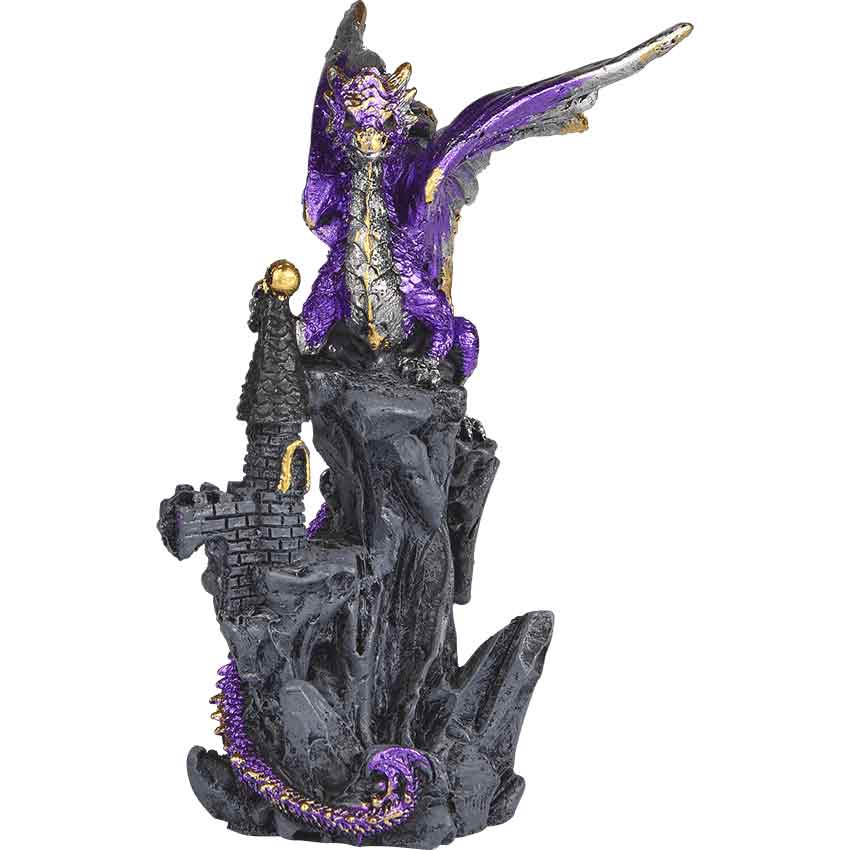 Purple Dragon Castle Statue - 05-71819 - Medieval Collectibles