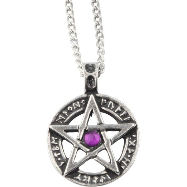 Runic Pentagram Necklace - 090-NLMA12 - Medieval Collectibles