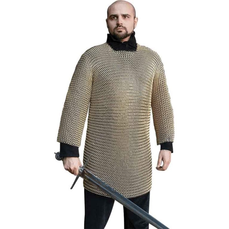 Brass Plated Chainmail Shirt - 300102 - Medieval Collectibles
