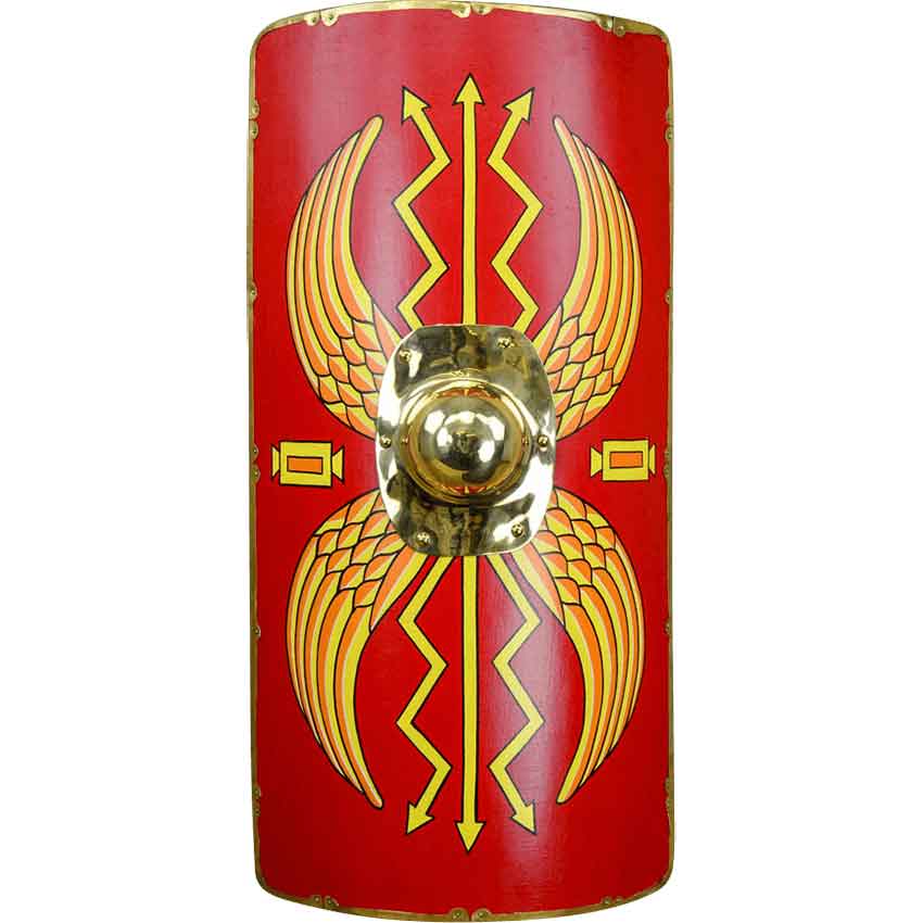 Wooden Roman Shield - AH-3853W - Medieval Collectibles