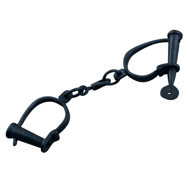 Steel Medieval Dungeon Cuffs - AH-3860 - Medieval Collectibles