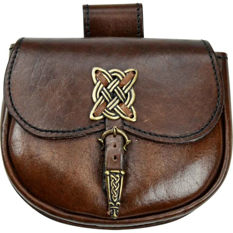 Celtic Leather Pouch - AH-4144 - Medieval Collectibles