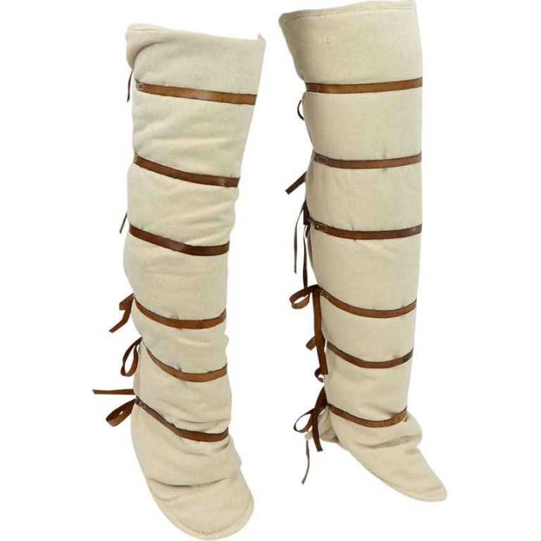 Padded Gladiator Leg Guards - AH-6230 - Medieval Collectibles