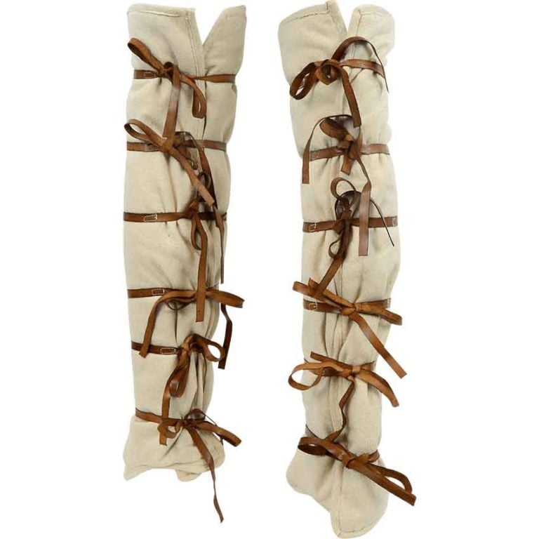 Padded Gladiator Leg Guards - AH-6230 - Medieval Collectibles