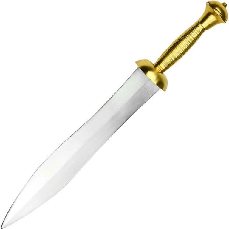 Interlocking Gold Double Short Sword - NP-H-5514-GD - Medieval Collectibles