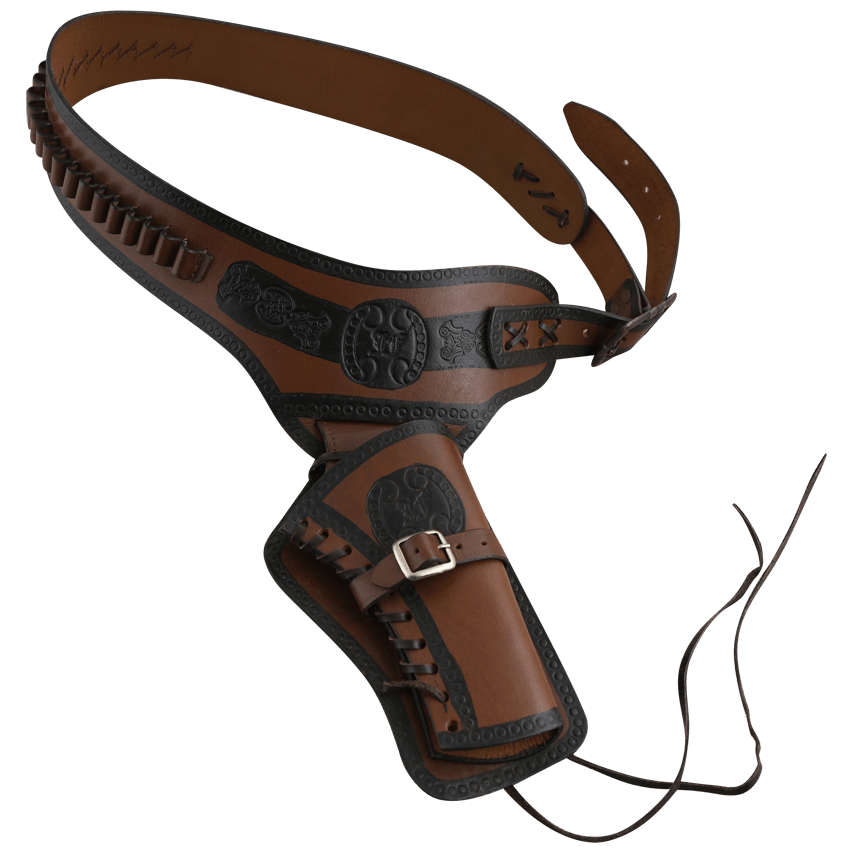 Western Revolver Belt Holster - AH-DEHOL050 - Medieval Collectibles