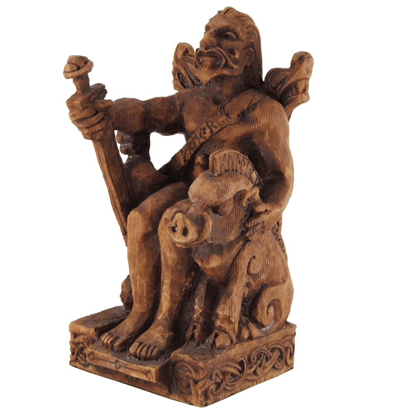 Seated Freyr Statue - DD-166-FRRW - Medieval Collectibles