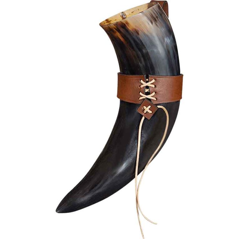 German Drinking Horn with Stand - CG3902 - Medieval Collectibles