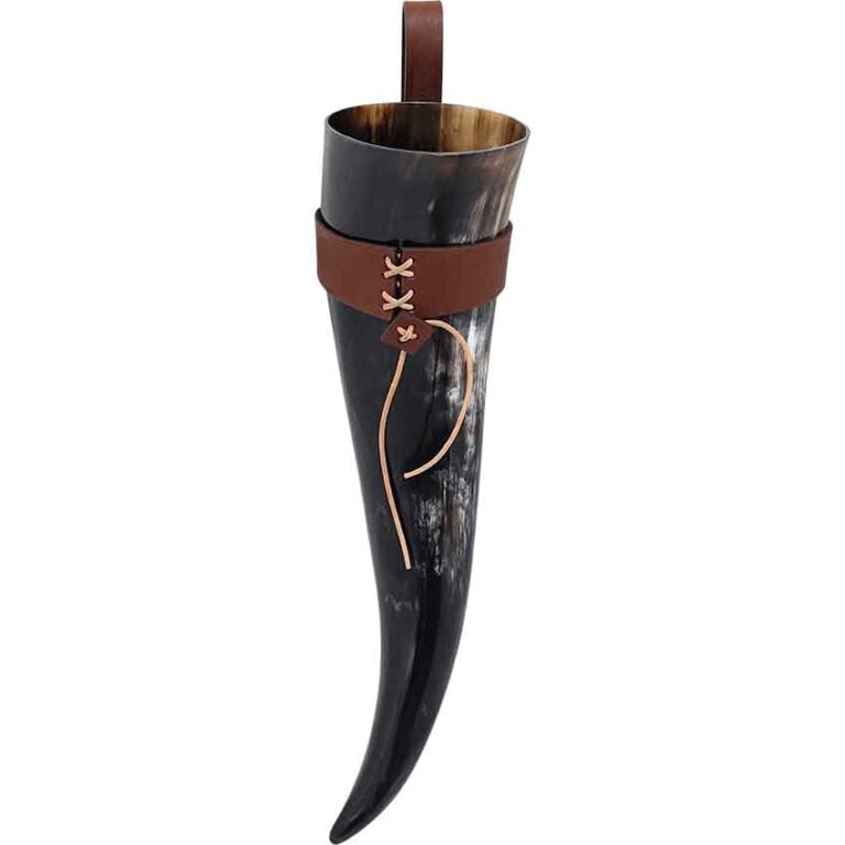 German Drinking Horn with Stand - CG3902 - Medieval Collectibles