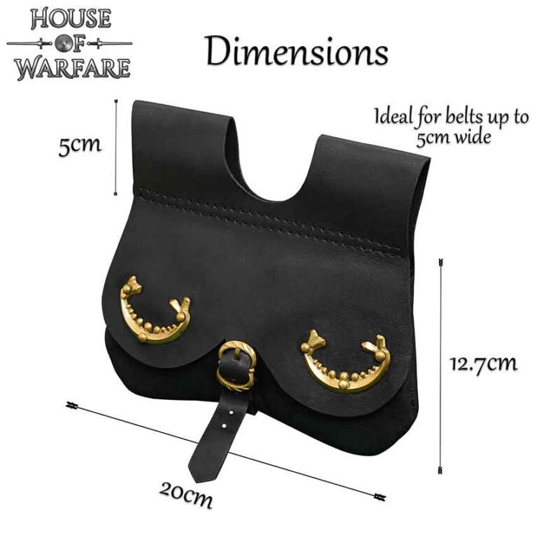 Ornate Medieval Pouch - Black - HW-700755 - Medieval Collectibles