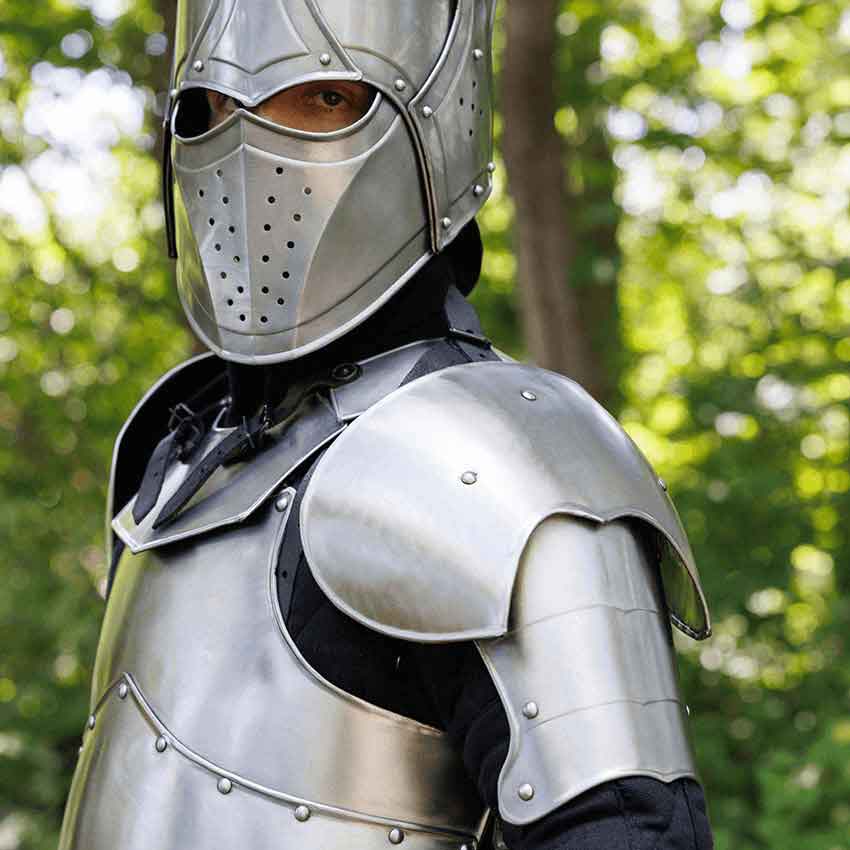 Large Steel Markward Spaulders - MY100068 - Medieval Collectibles