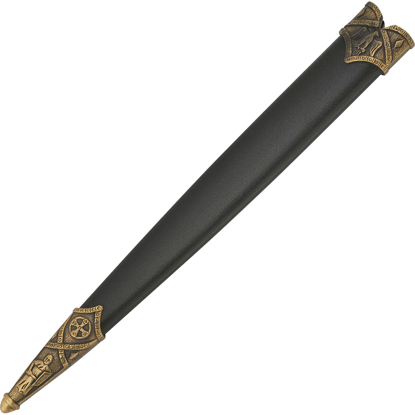Antique Gold Decorative Crusader Dagger - NP-H-5928 - Medieval Collectibles