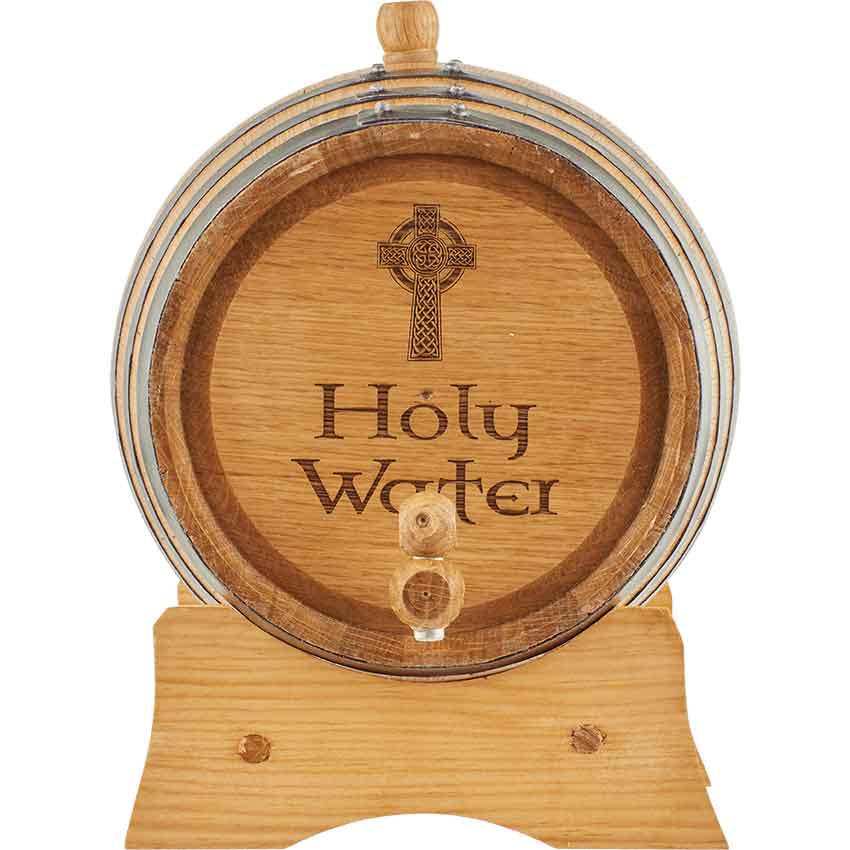 Holy Water 5 Liter Oak Barrel - OB-218 - Medieval Collectibles