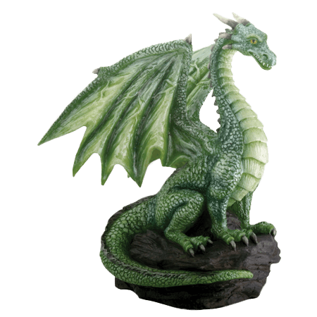Perched Green Dragon Statue - SC7783 - Medieval Collectibles