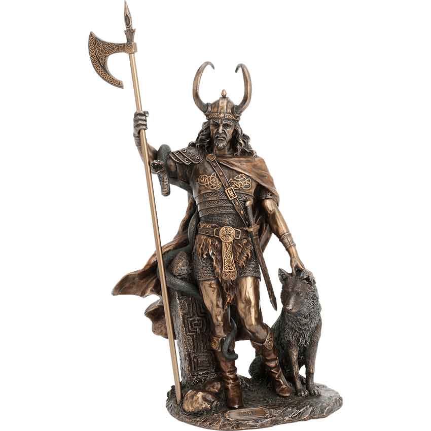 Loki and Fenrir Statue - WU-1530 - Medieval Collectibles