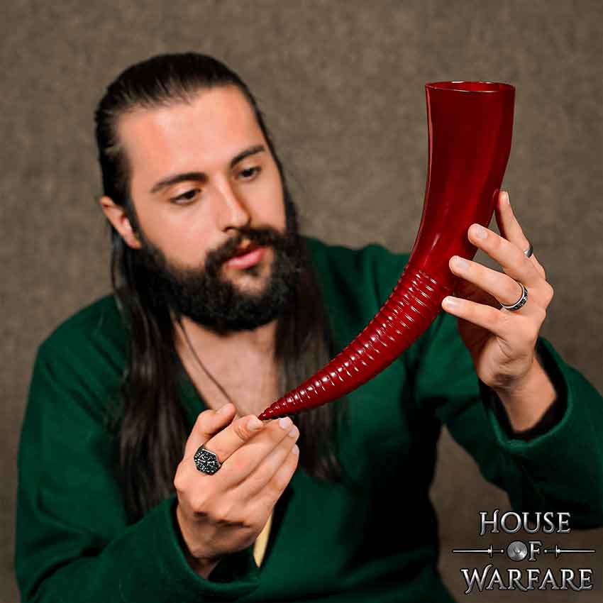 Red Decorative Horn - HW-700883S - Medieval Collectibles