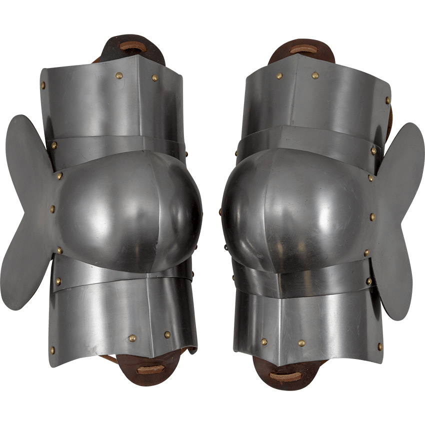 Medieval Steel Knee Armour - HW-701075 - Medieval Collectibles