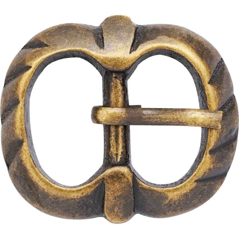Ridged Center Loop Belt Buckle - HW-701143 - Medieval Collectibles
