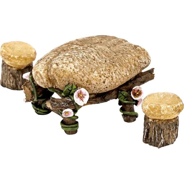 Mini Stone Table and Chairs Set - TL-4791 - Medieval Collectibles