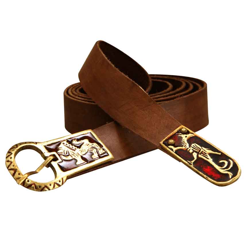 Norman Heraldry Leather Belt - AH-6787 - Medieval Collectibles