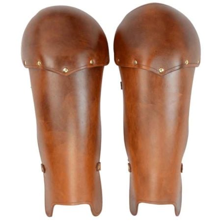 Simple Leather Greaves - DK5205 - Medieval Collectibles