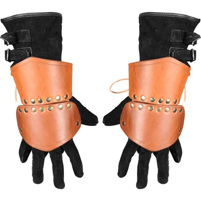 Knightly Leather Half Gauntlets - DK5301 - Medieval Collectibles