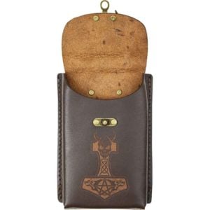 Viking Leather Phone Holder with Clasp - DK7129 - Medieval Collectibles