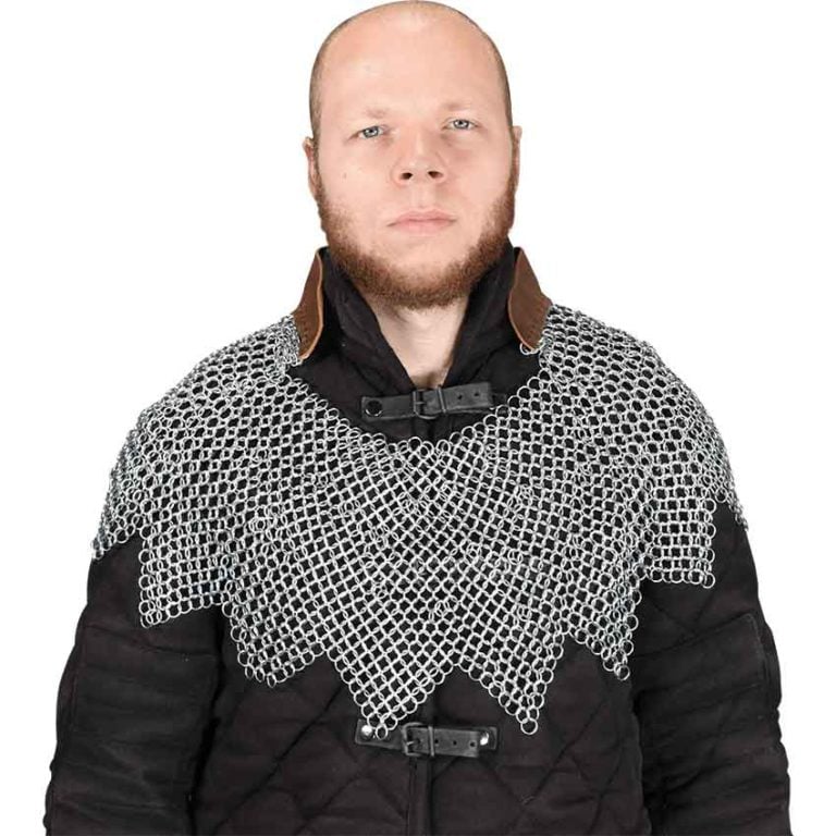 Butted Chainmail Mantle with Dagged Edges - HW-700605-L - Medieval ...
