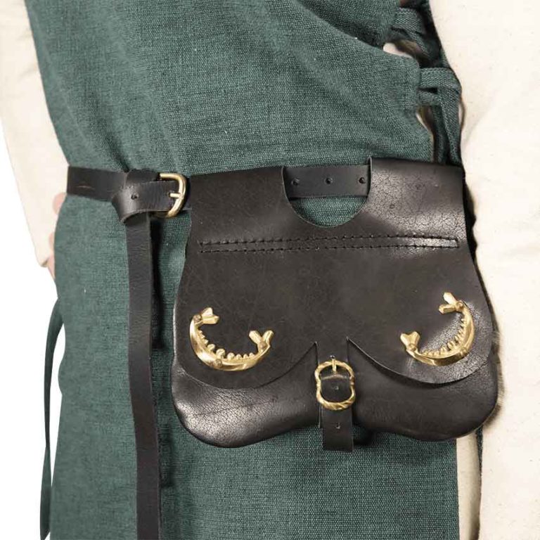 Ornate Medieval Pouch - Black - HW-700755 - Medieval Collectibles