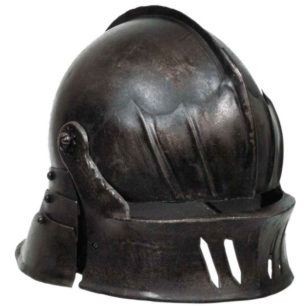 Gothic Knight Helmet - Polished - HW-700185 - Medieval Collectibles