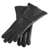 Black Leather Historical Gloves - MH-S0602N - Medieval Collectibles
