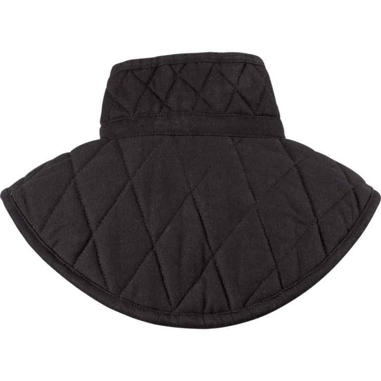 Brass Buckle Padded Collar - Black - HW-700915BK - Medieval Collectibles