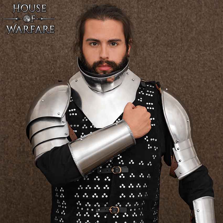 Classic Steel Arm Bracers - HW-700927 - Medieval Collectibles