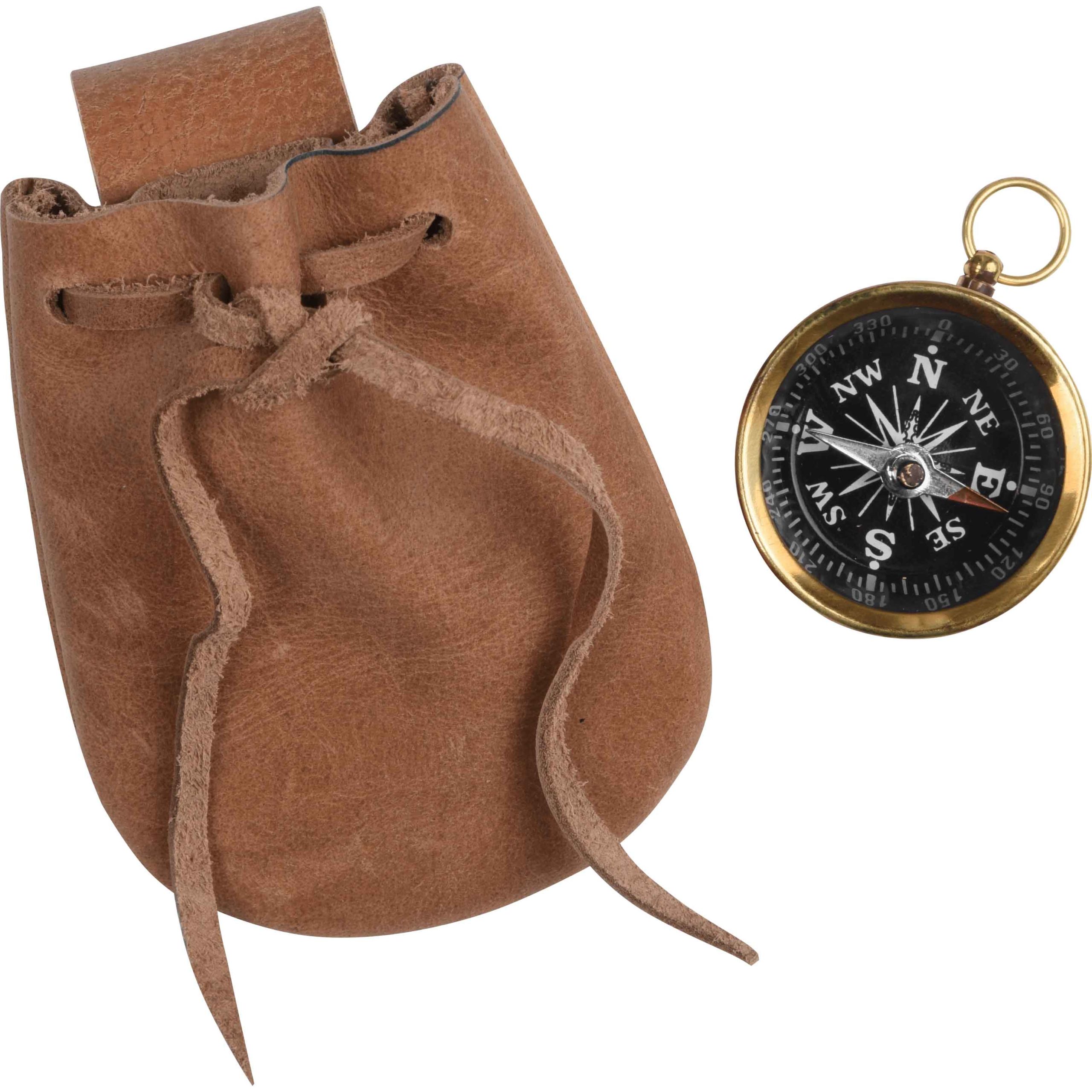 Adventurers Compass with Pouch - HW-701183 - Medieval Collectibles