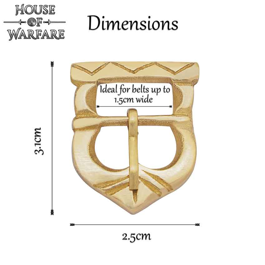 Medieval Strap Buckle with Belt Keeper - HW-701214 - Medieval Collectibles