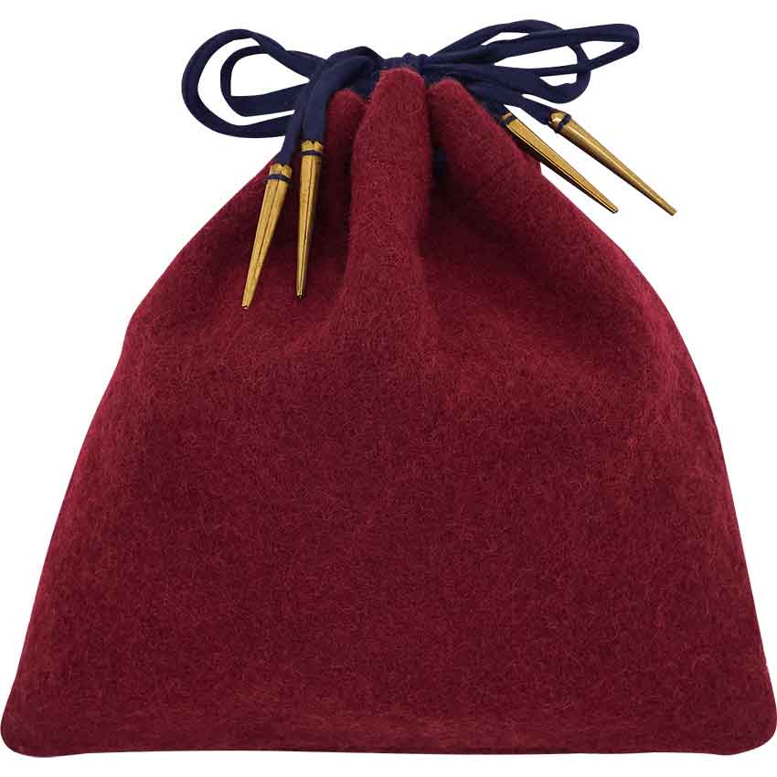 Wool Drawstring Pouch - HW-701459 - Medieval Collectibles