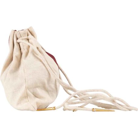 Two Color Cotton Drawstring Pouch - HW-701461 - Medieval Collectibles