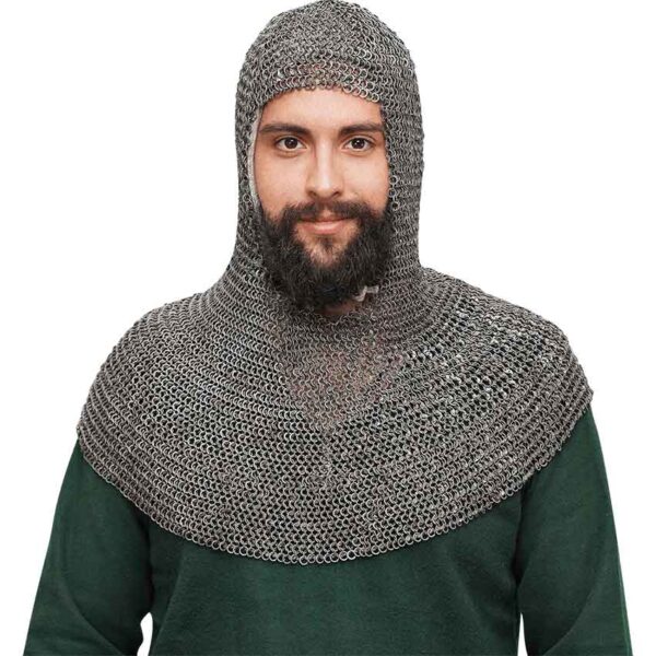 Premium Medieval Chainmail Coif - HW-700994 - Medieval Collectibles